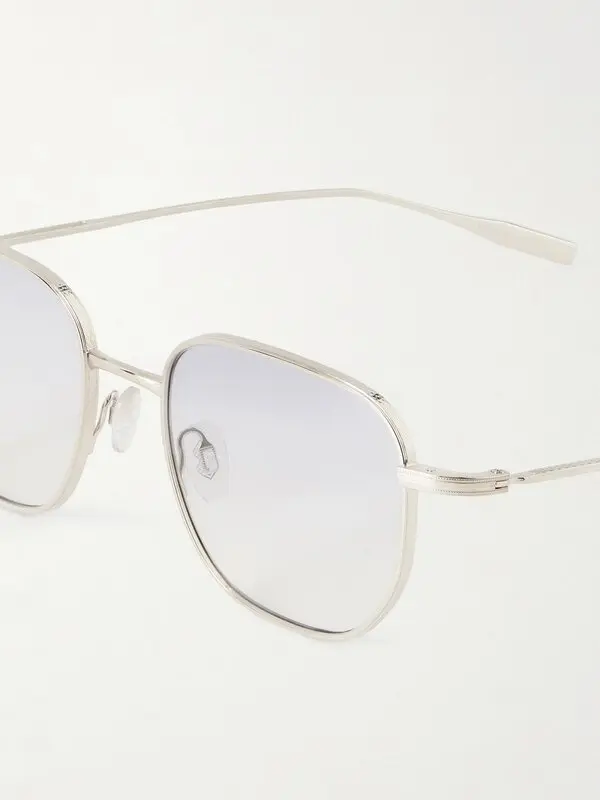 Barton Perreira Revere Square-frame Titanium Sunglasses - Silver