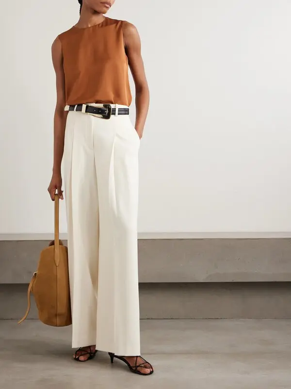 Theory Silk-satin Top - Brown