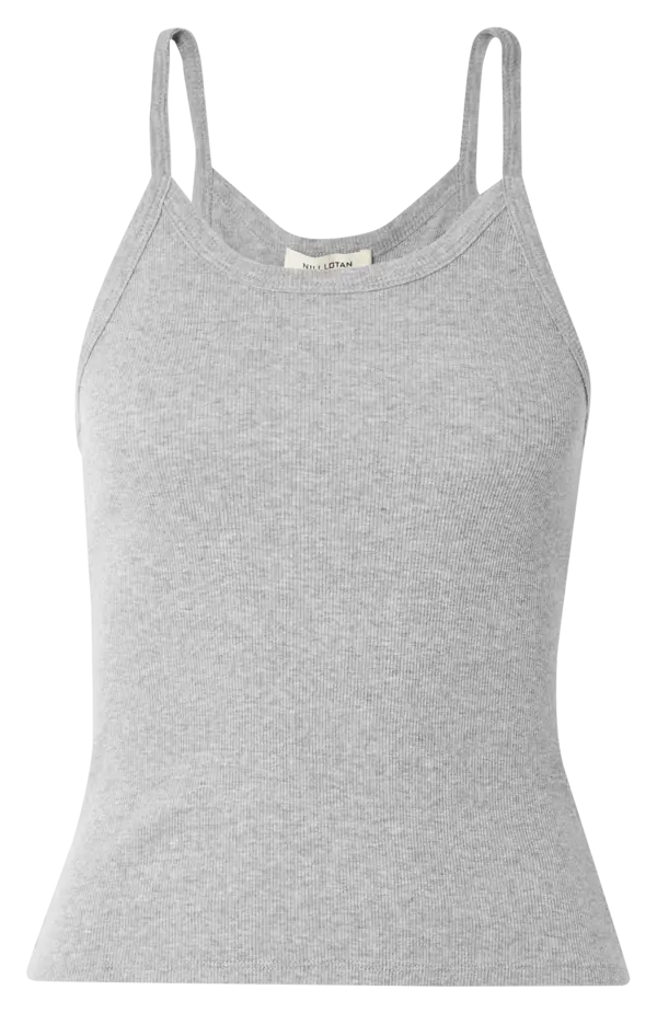 NILI LOTAN Loretta Ribbed Tank - Gray