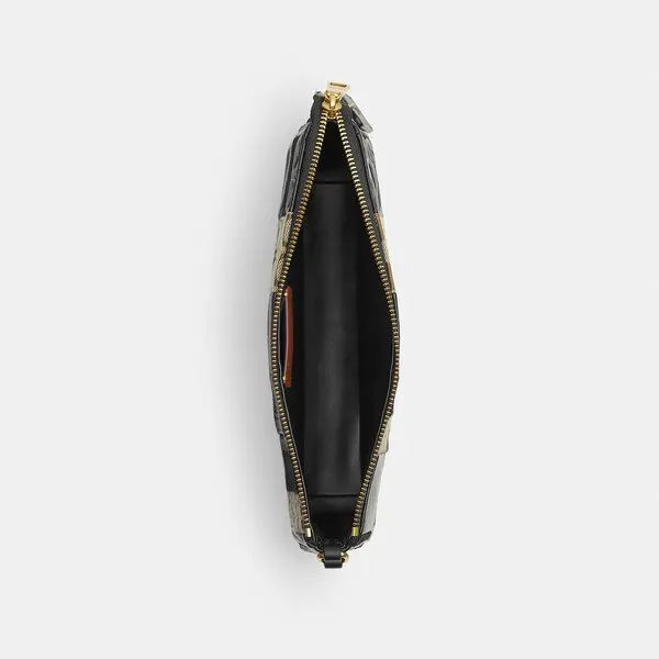 COACH Plaza Bag 25 With Patchwork - Brass/black Multi