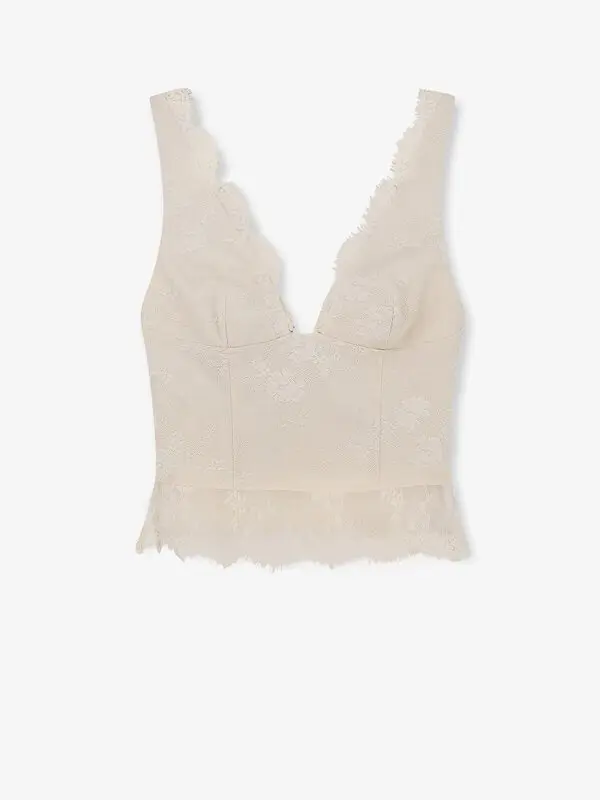 Pinko Janessa Linen Top - Beige