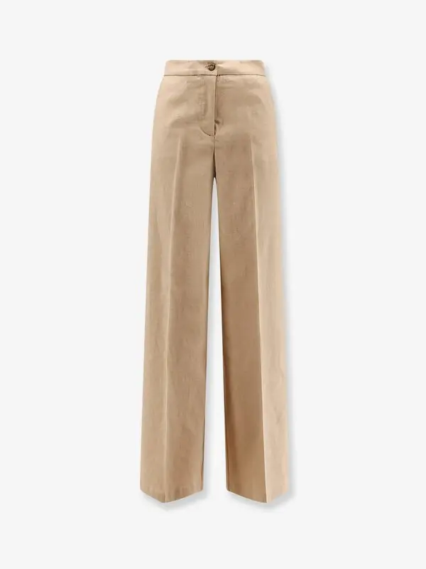 Pinko Jacopone Linen And Viscose Trousers
