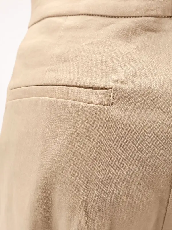 Pinko Jacopone Linen And Viscose Trousers