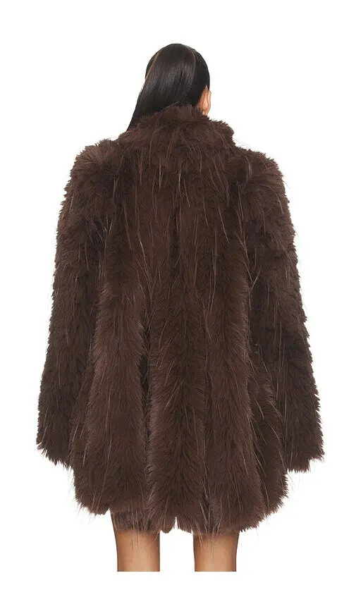 CULTNAKED Faux Fur Delight Coat - Chestnut