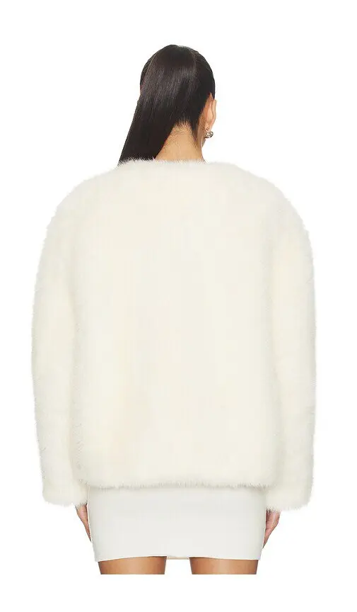 We11Done Faux Fur Belted Jacket