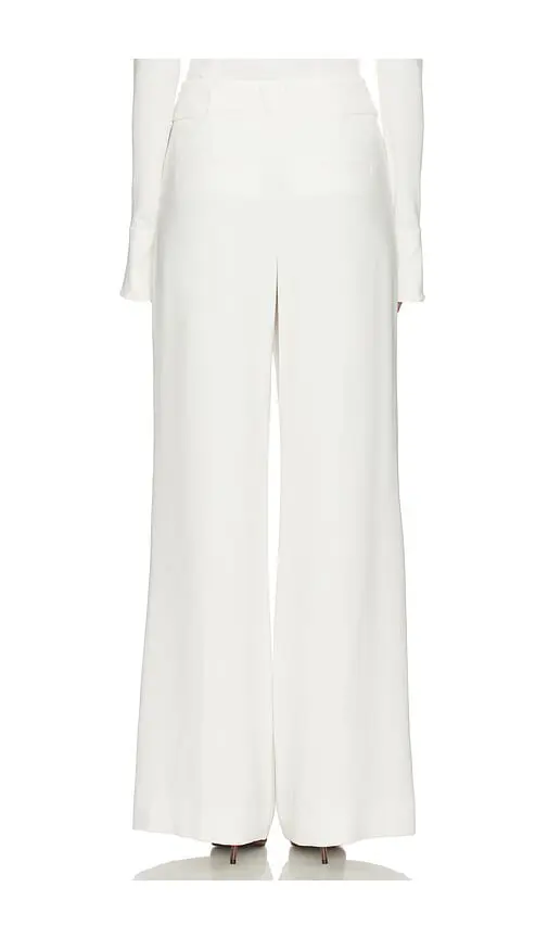 Veronica Beard Wide Leg Tailored Pants With Detachable Belt - Dove