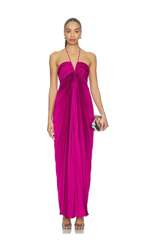 AMUR Ionea Pleated Gown