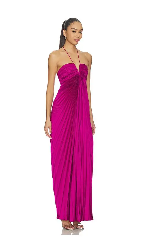 AMUR Ionea Pleated Gown