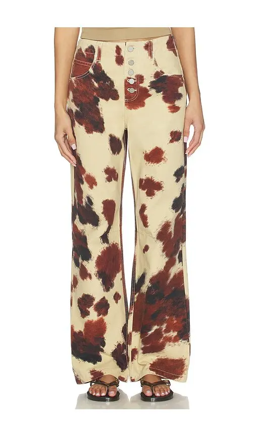 ALLSAINTS Tay Carpenter Wide Leg - Cow Print