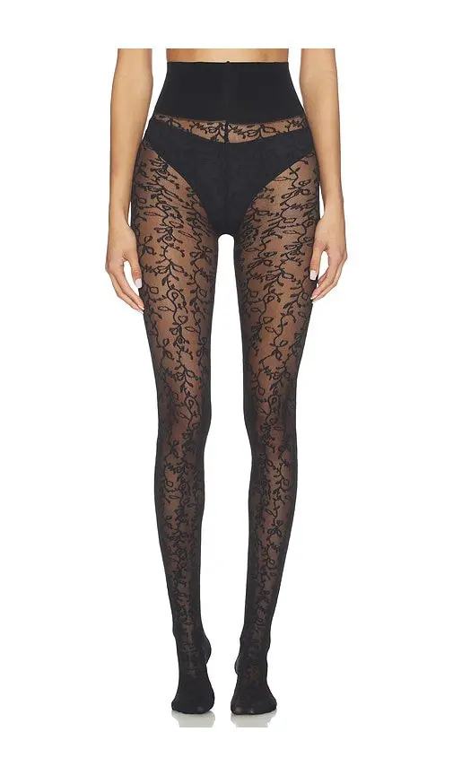 Swedish Stockings Lo Lace Tights - Black