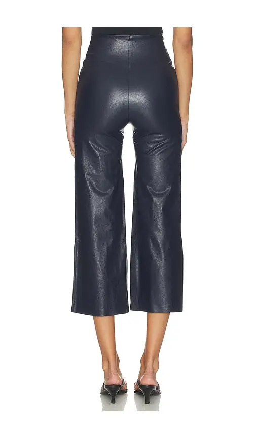 Commando Faux Leather Cropped Pant - Navy