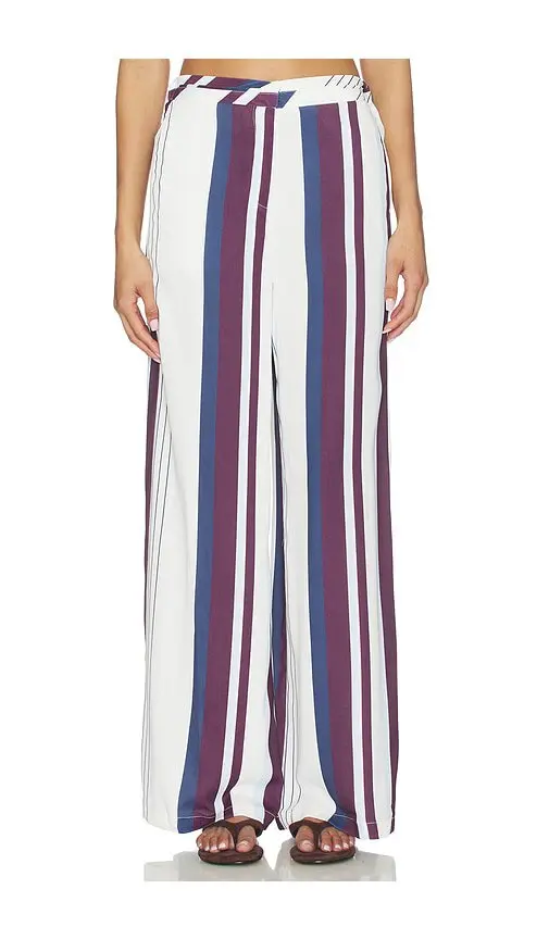 MADISON THE LABEL Striped Broadcloth Pant - Stripe Print