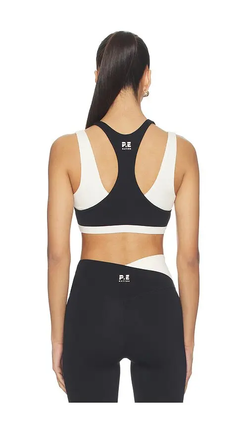 P.E Nation Unity Sports Bra In ,white - Black