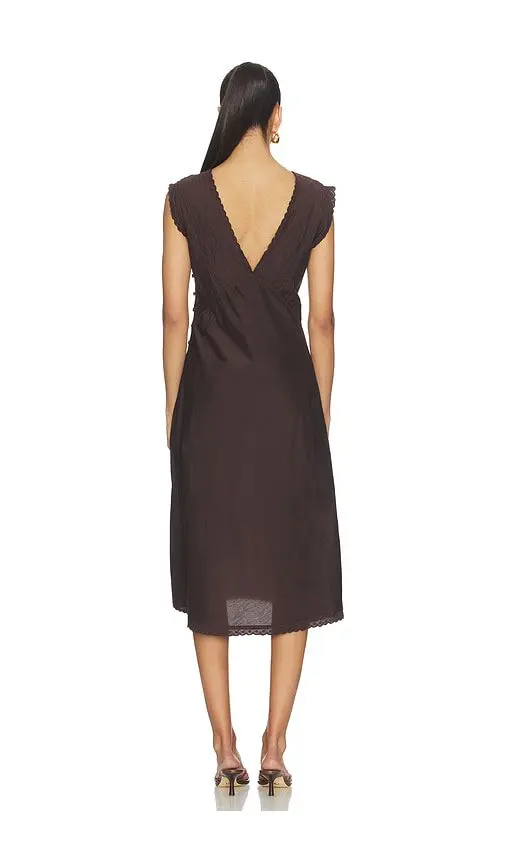 Free People X Midi Slip Dress - Chocolate