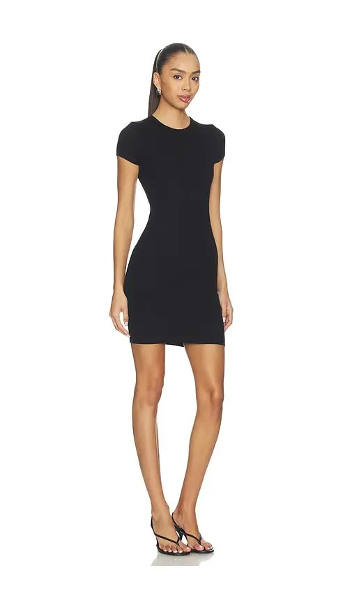 Eterne Cap Sleeve Mini Dress - Black
