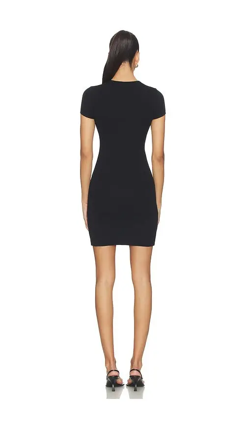 Eterne Cap Sleeve Mini Dress - Black