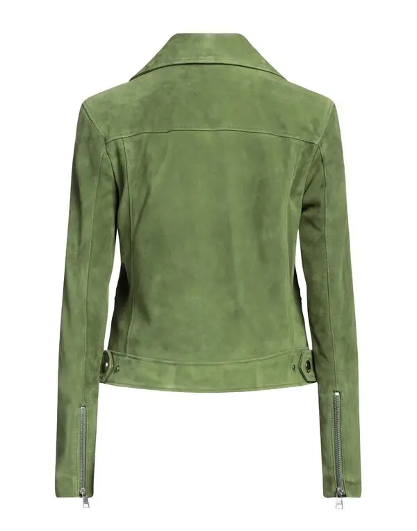 Karl Lagerfeld Suede Biker Jacket - Green