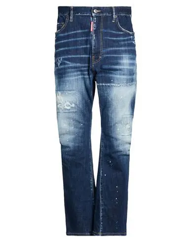 Dsquared2 Tapered Jeans With Leather Trim