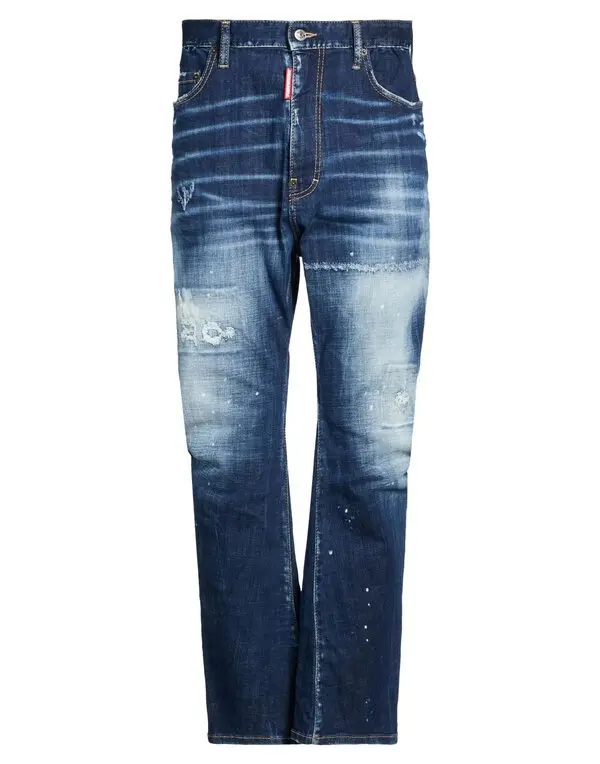 Dsquared2 Tapered Jeans With Leather Trim