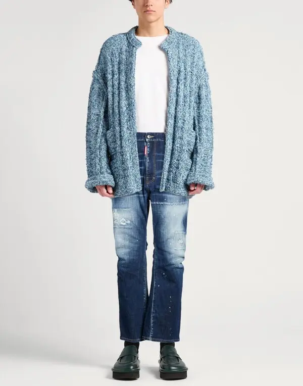 Dsquared2 Tapered Jeans With Leather Trim