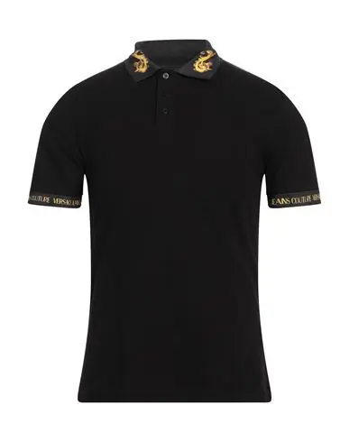 Versace Polo Shirt Size Cotton, Polyester, Elastane - Black