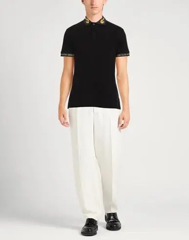Versace Polo Shirt Size Cotton, Polyester, Elastane - Black