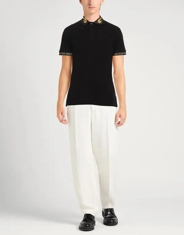 Versace Polo Shirt Size Cotton, Polyester, Elastane - Black