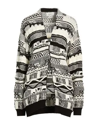 LANEUS Intarsia-knit Cardigan - Black
