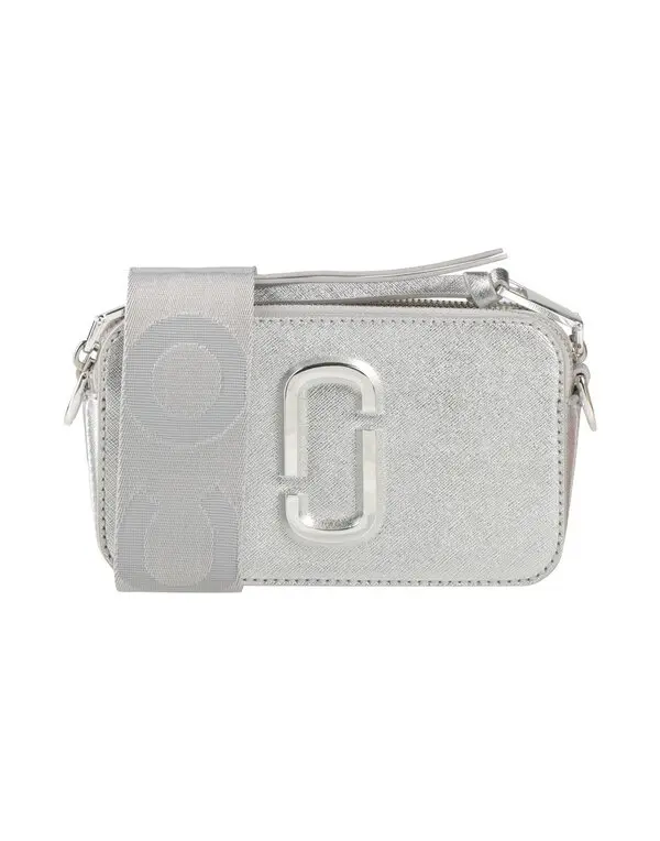 Marc Jacobs Leather Camera Bag With Adjustable Strap - Silver
