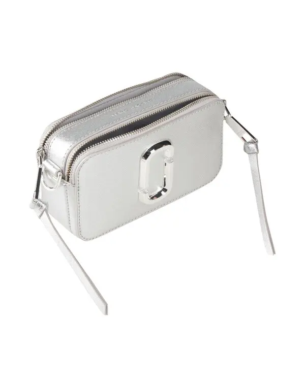 Marc Jacobs Leather Camera Bag With Adjustable Strap - Silver