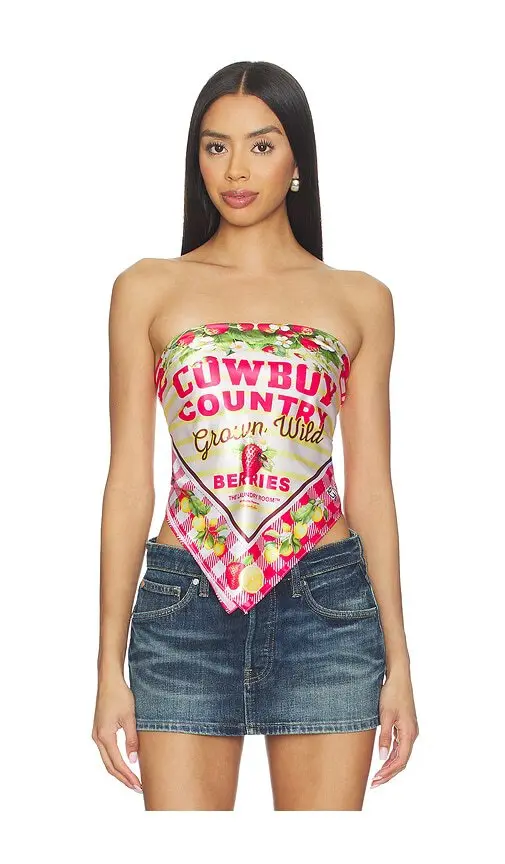 THE LAUNDRY ROOM Cowboy Country Grown Wild Berries Silky Bandana - Pink
