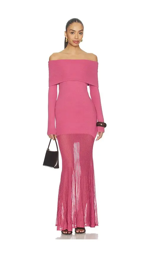 SEROYA Isotta Off-shoulder Dress - Blush
