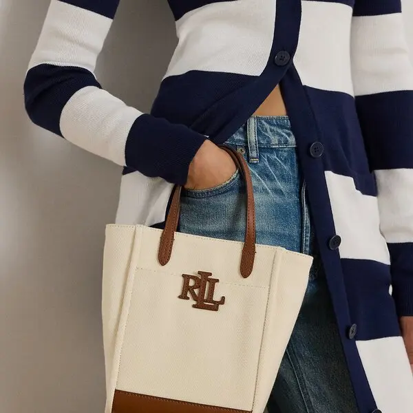 Ralph Lauren Canvas Cameryn Tote Bag - Natural/lauren Tan