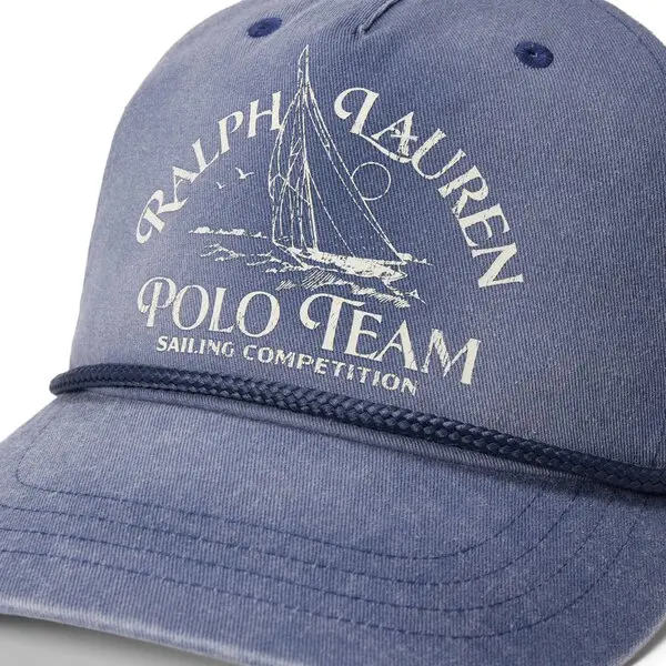 Ralph Lauren Twill Trucker Cap With Graphic