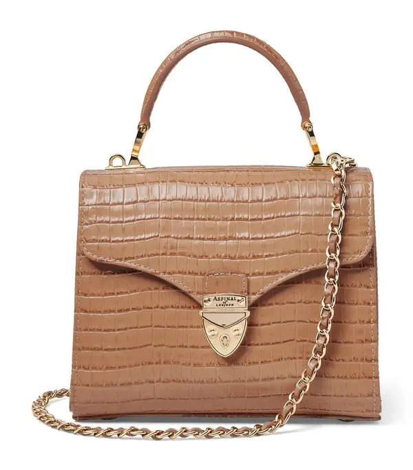 ASPINAL OF LONDON Midi Leather Mayfair Top-handle Bag - Brown