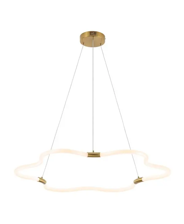 JONATHAN Y Nuvola Contemporary Minimalist Metal/acrylic Adjustable Dimmable Cloud Integrated Led Chandelier - Brass Gold