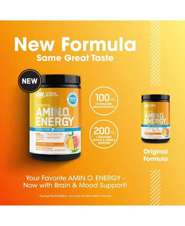 OPTIMUM NUTRITION Essential Amino Energy Hydration Plus Focus Powder