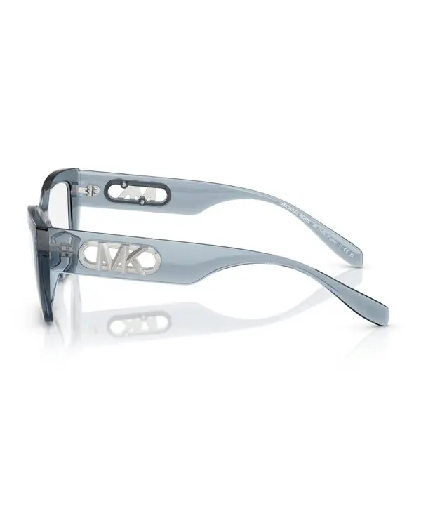 Michael Kors Rectangle Full Rim Eyeglasses - Denim Transparent