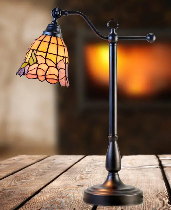 DALE TIFFANY De Anza 24" Handmade Tiffany Desk Lamp