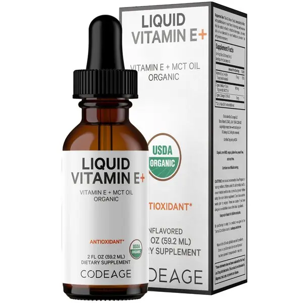 CODEAGE Liquid Vitamin E+ Usda-certified Organic Vitamin E 2-month Supply - Open Miscellaneous