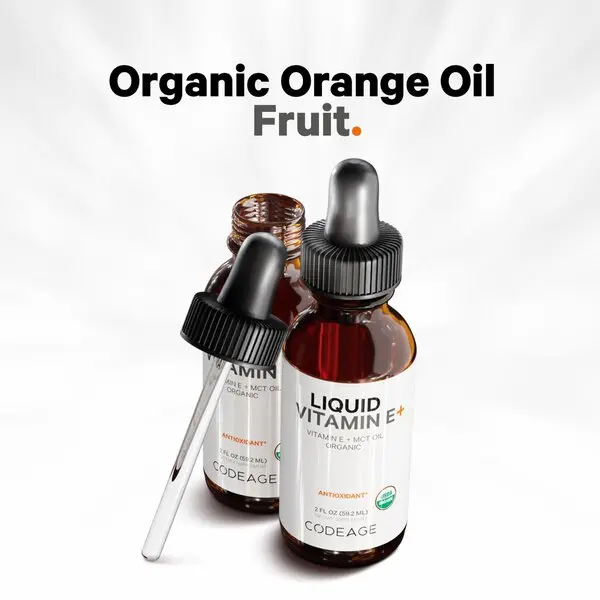 CODEAGE Liquid Vitamin E+ Usda-certified Organic Vitamin E 2-month Supply