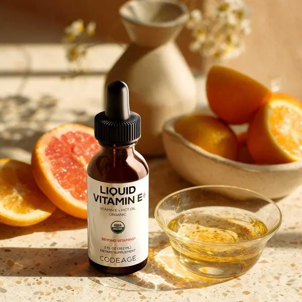 CODEAGE Liquid Vitamin E+ Usda-certified Organic Vitamin E 2-month Supply