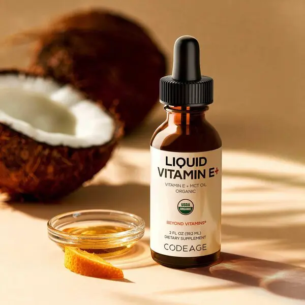 CODEAGE Liquid Vitamin E+ Usda-certified Organic Vitamin E 2-month Supply