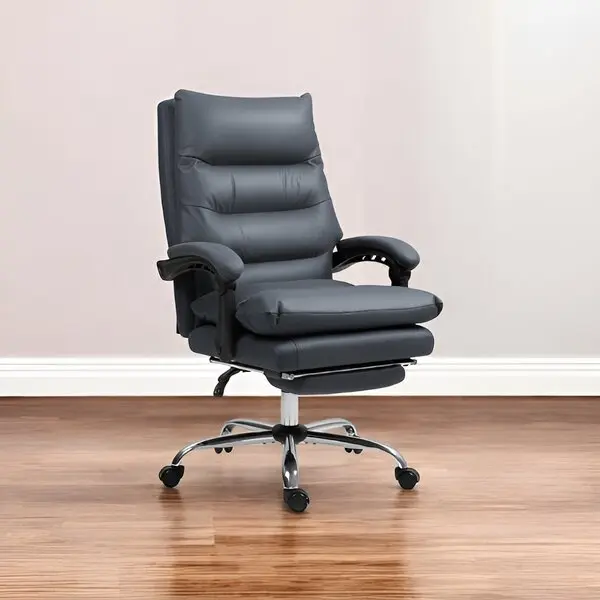 SLICKBLUE Massage Office Chair With Lumbar Support And Reclining Function - Dark Grey