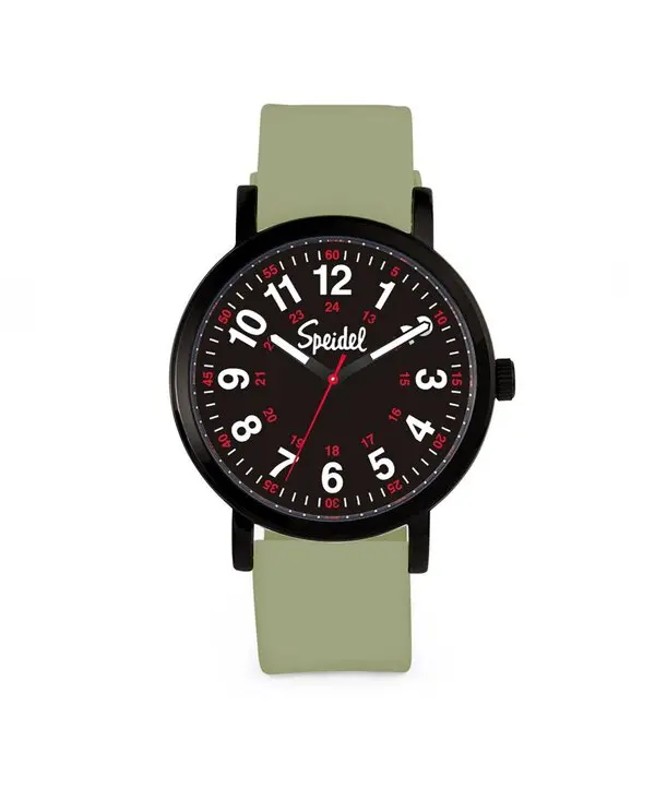 SPEIDEL Original Scrub Watch - Black With Green Strap