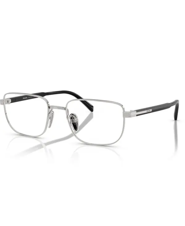 Prada Rectangle Full Rim Eyeglasses - Silver