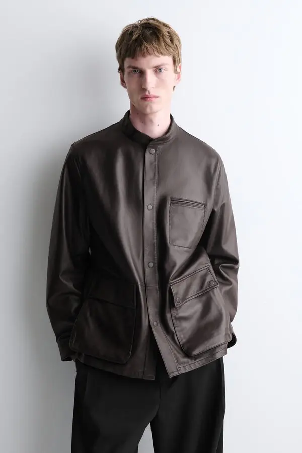 Cos Burnished Nappa Leather Jacket