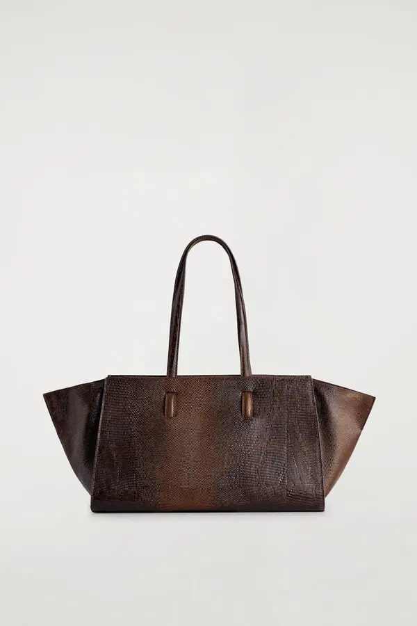 Cos Monument Leather Tote Bag