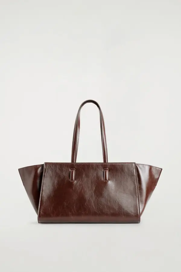 Cos Monument Leather Tote Bag