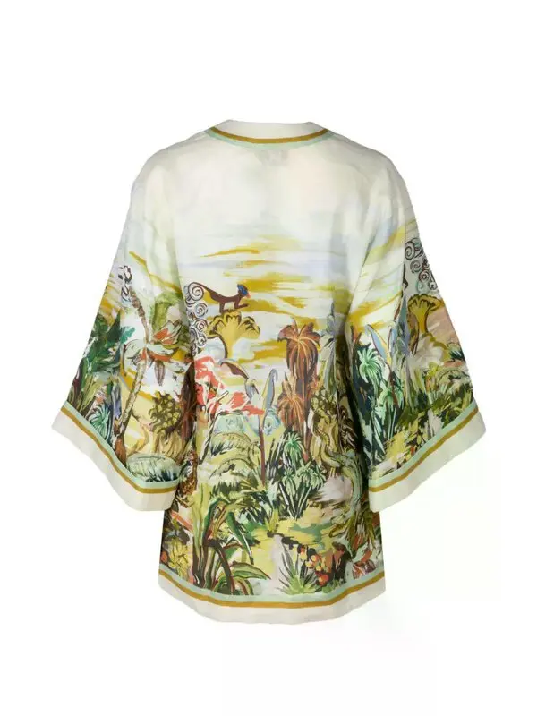 ALEMAIS Jungle Boogie V-neck Mini Dress